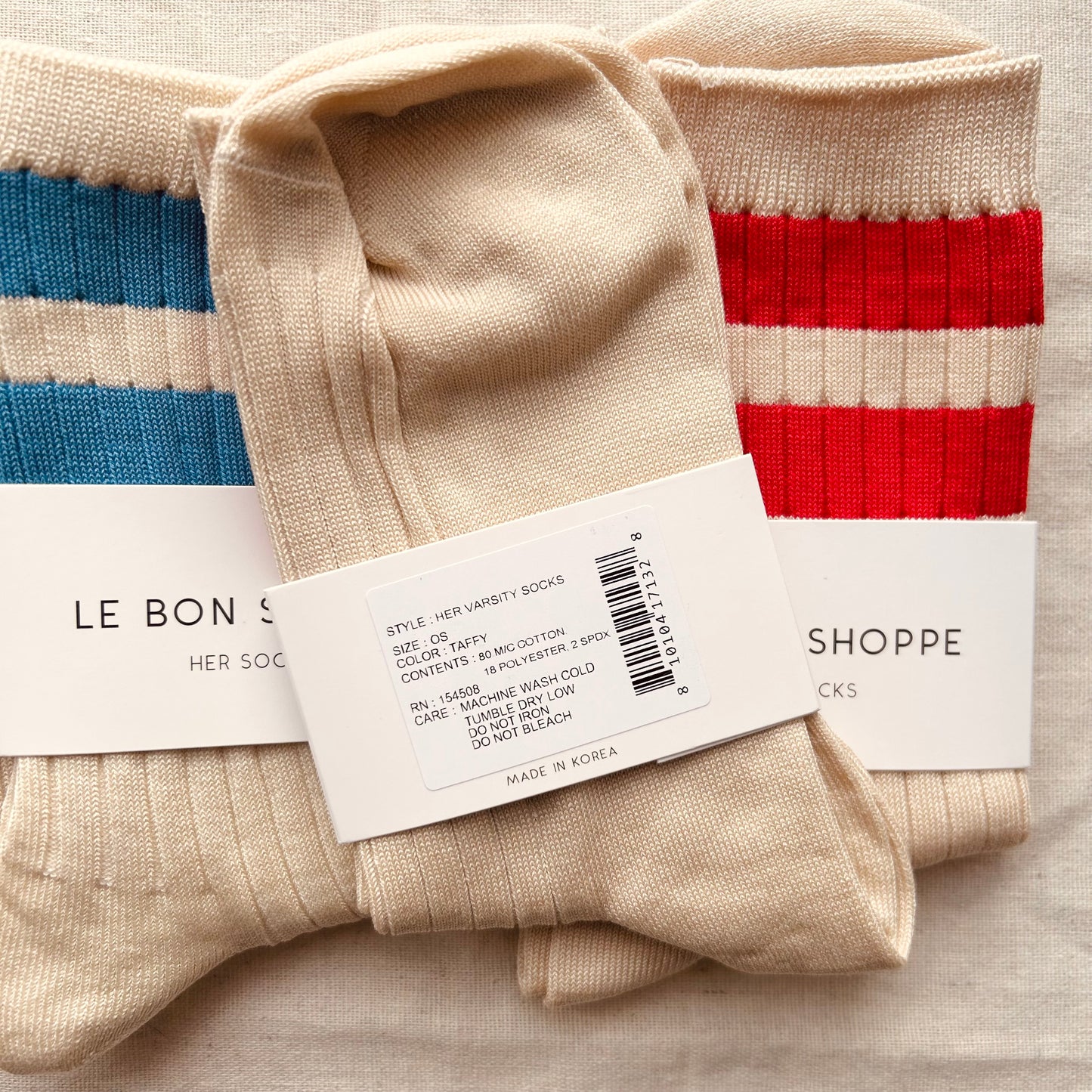 Le Bon Shoppe Varsity Socks – Little Nell Jewellery