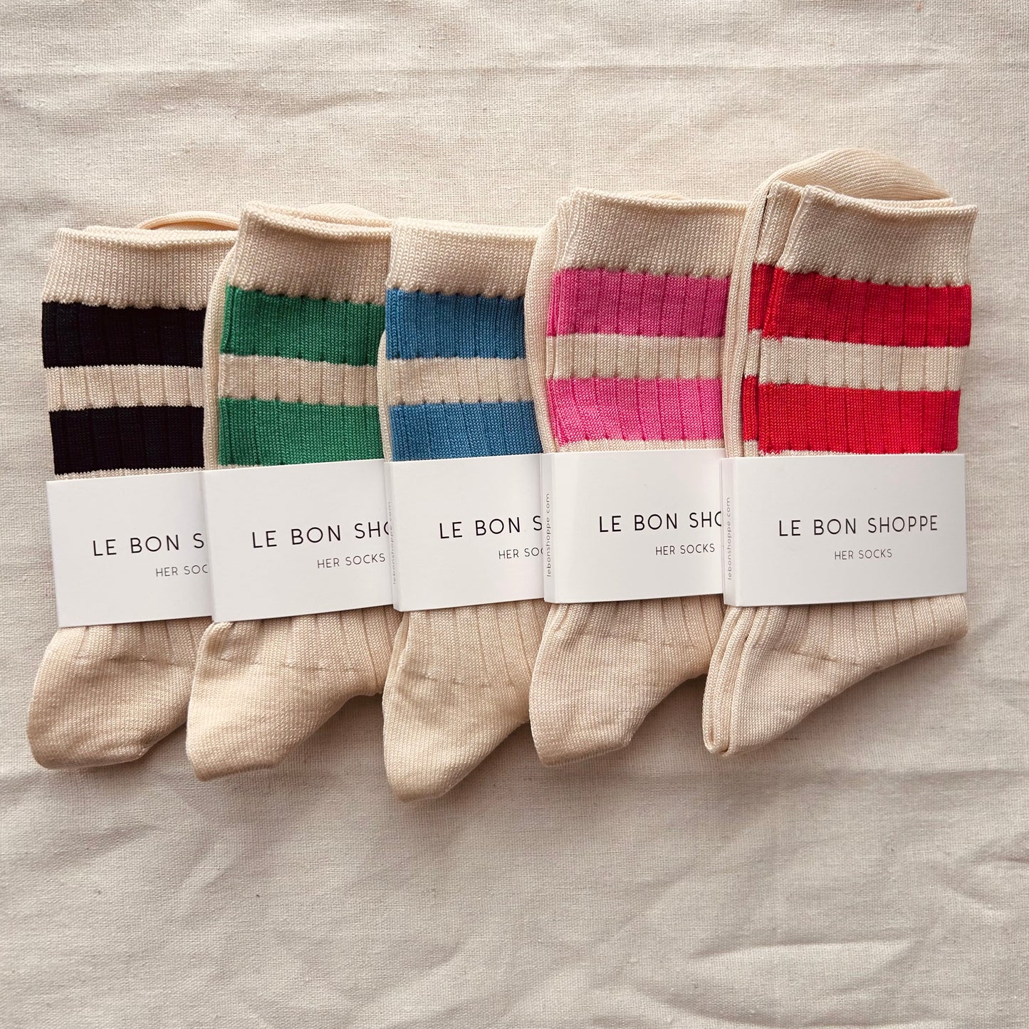 Le Bon Shoppe Varsity Socks – Little Nell Jewellery